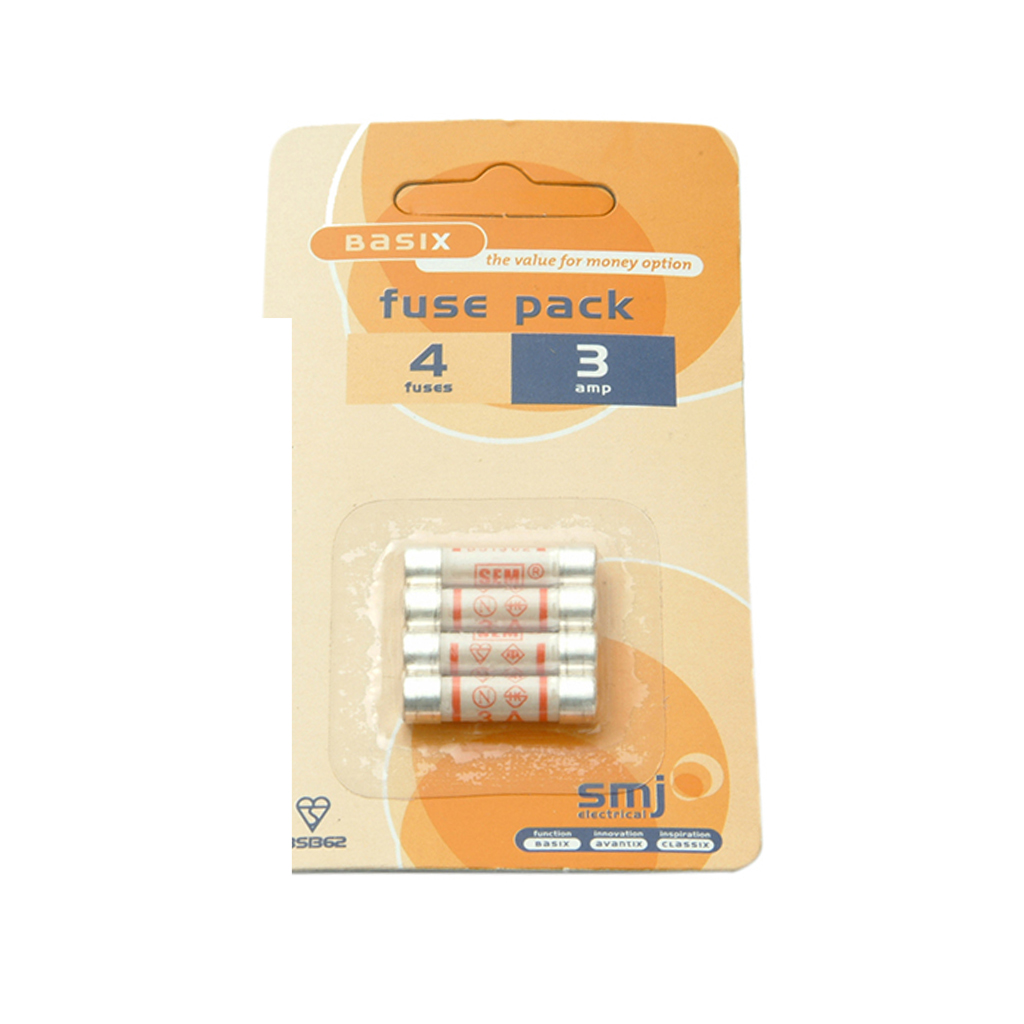 3 amp Standard Fuses 4pk Product