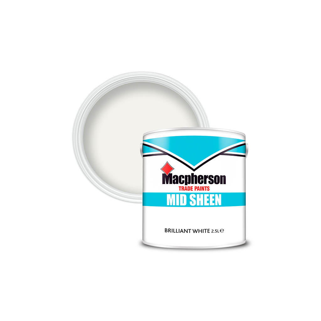 Macpherson Mid Sheen Brilliant White 2.5ltr Product
