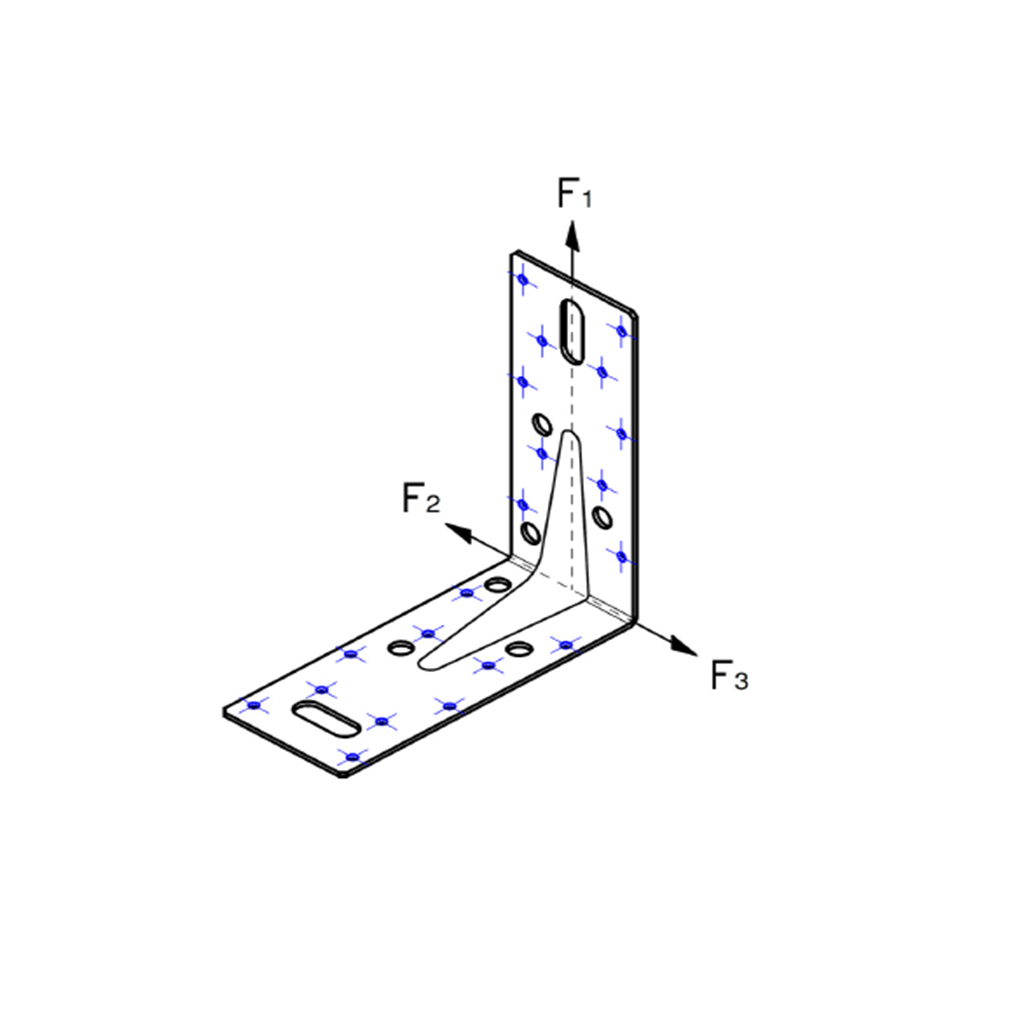 Expamet Heavy Duty Angle Brackets - Galvanised Steel - 150x150x63mm Product
