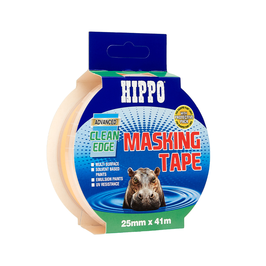 Hippo Clean-Edge Masking Tape - Orange - 38mm x 41m Product
