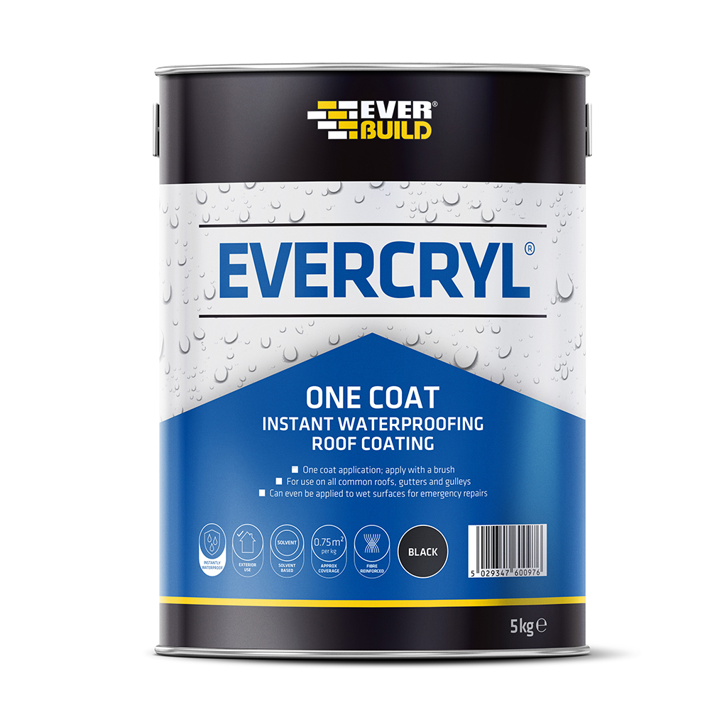 Everbuild Evercryl One Coat Black 5kg Product