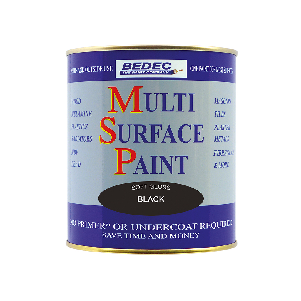 Bedec MSP Multi Surface Paint Soft Black Gloss 750ml Product