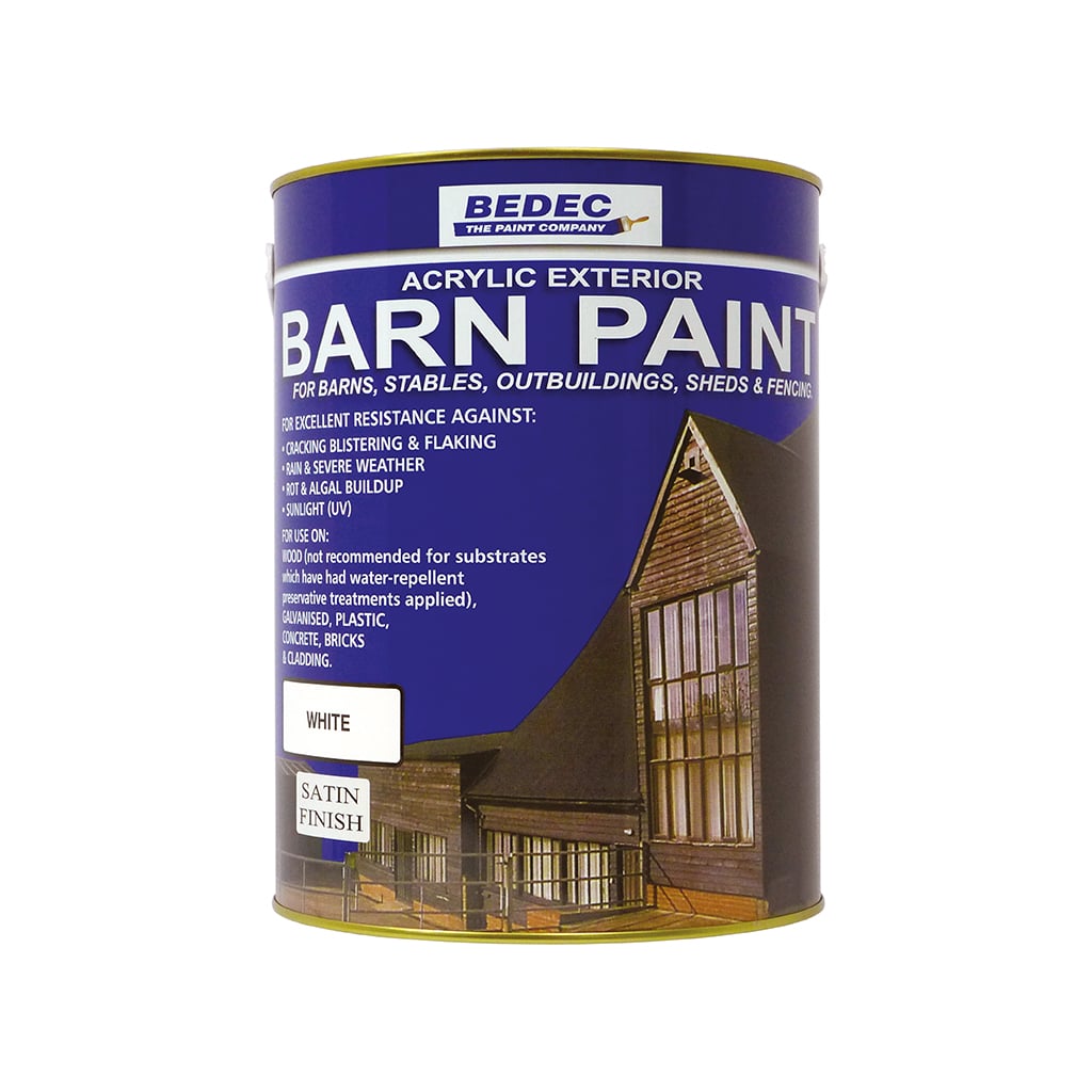 Bedec Barn Paint Satin White 5 Litre Product
