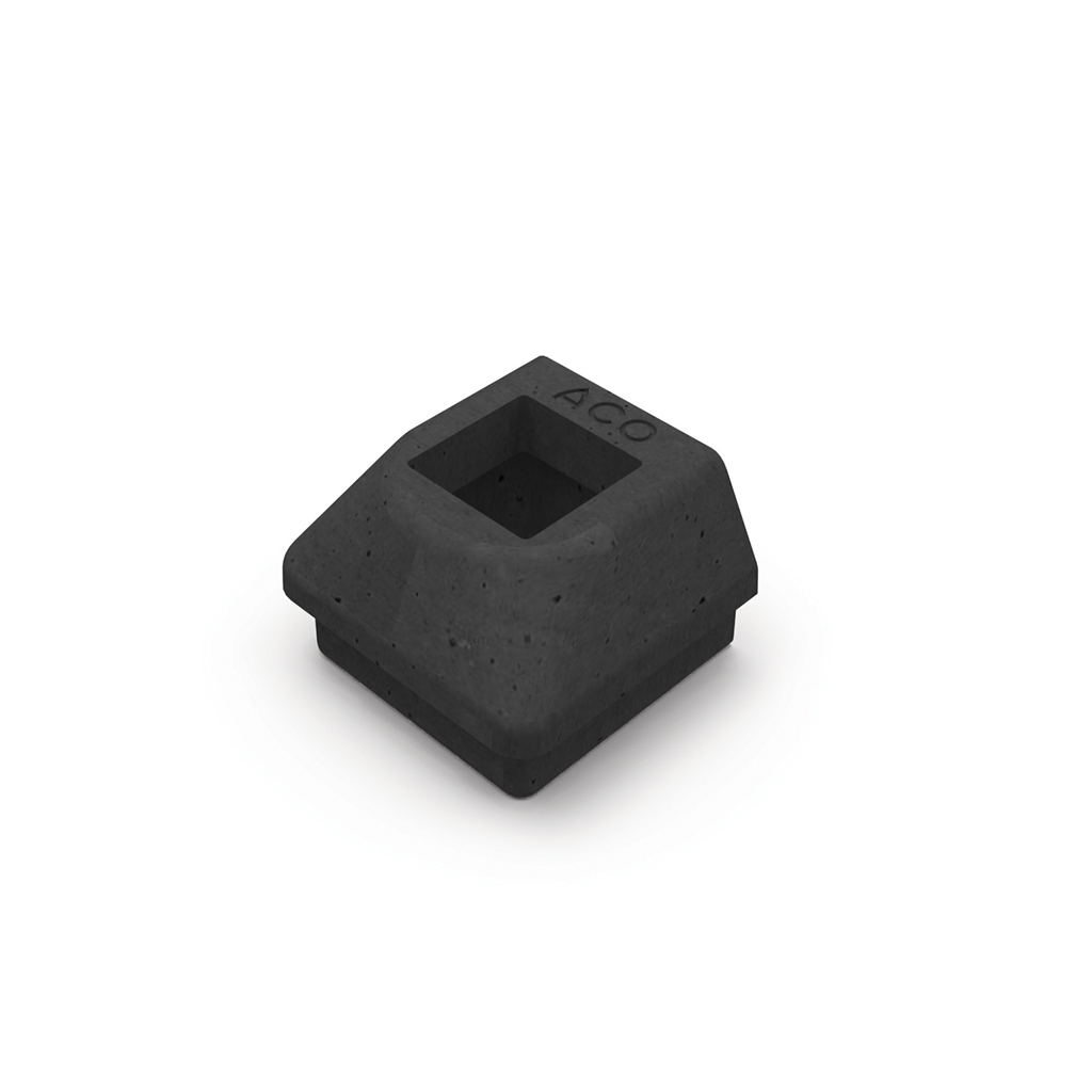 ACO 27123 HexDrain Downpipe Square Connector - Black - 65mm Product