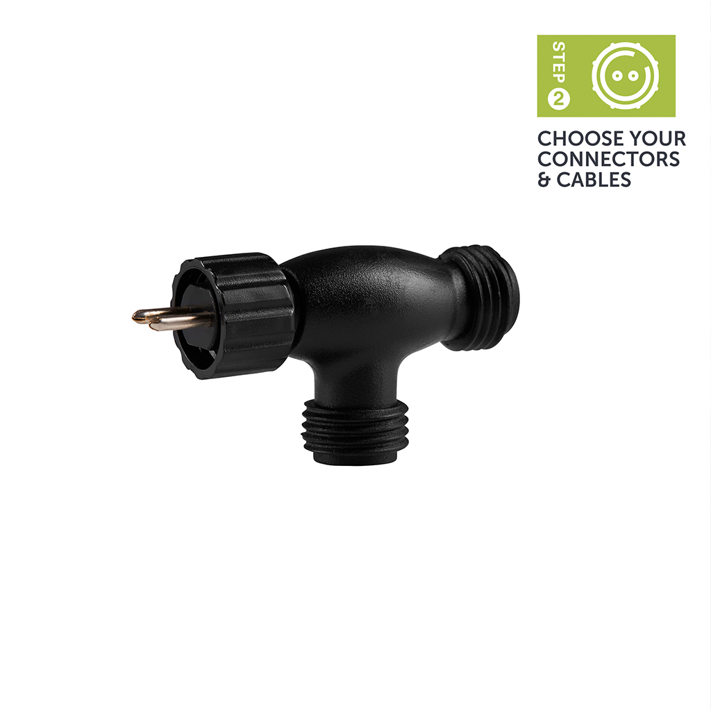 Ellumiere T-Piece Adaptor 2 Pin / 3 Way Connector Product