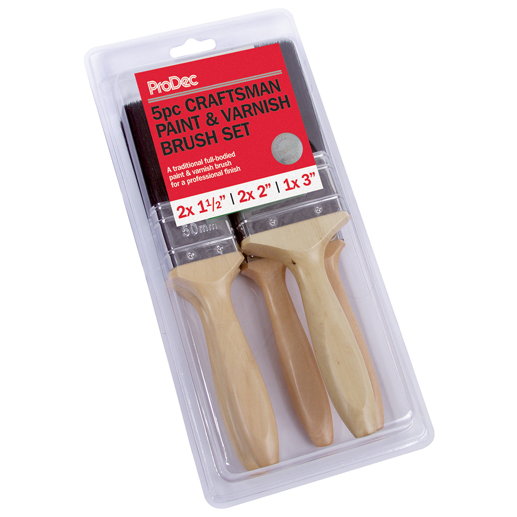 5pc Prodec Craftsman Paint Brush Set Product