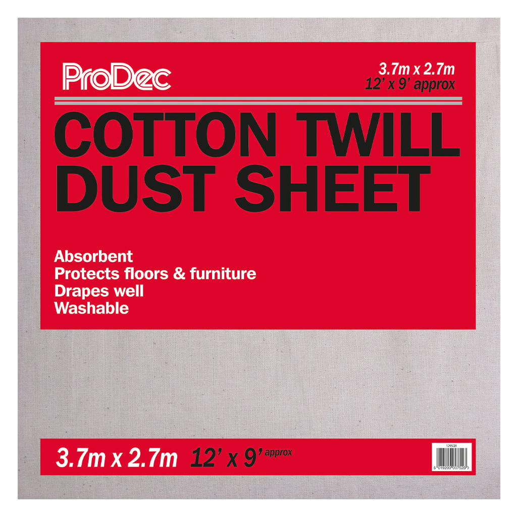 12' X 9' Cotton Twill Dust Sheet Product