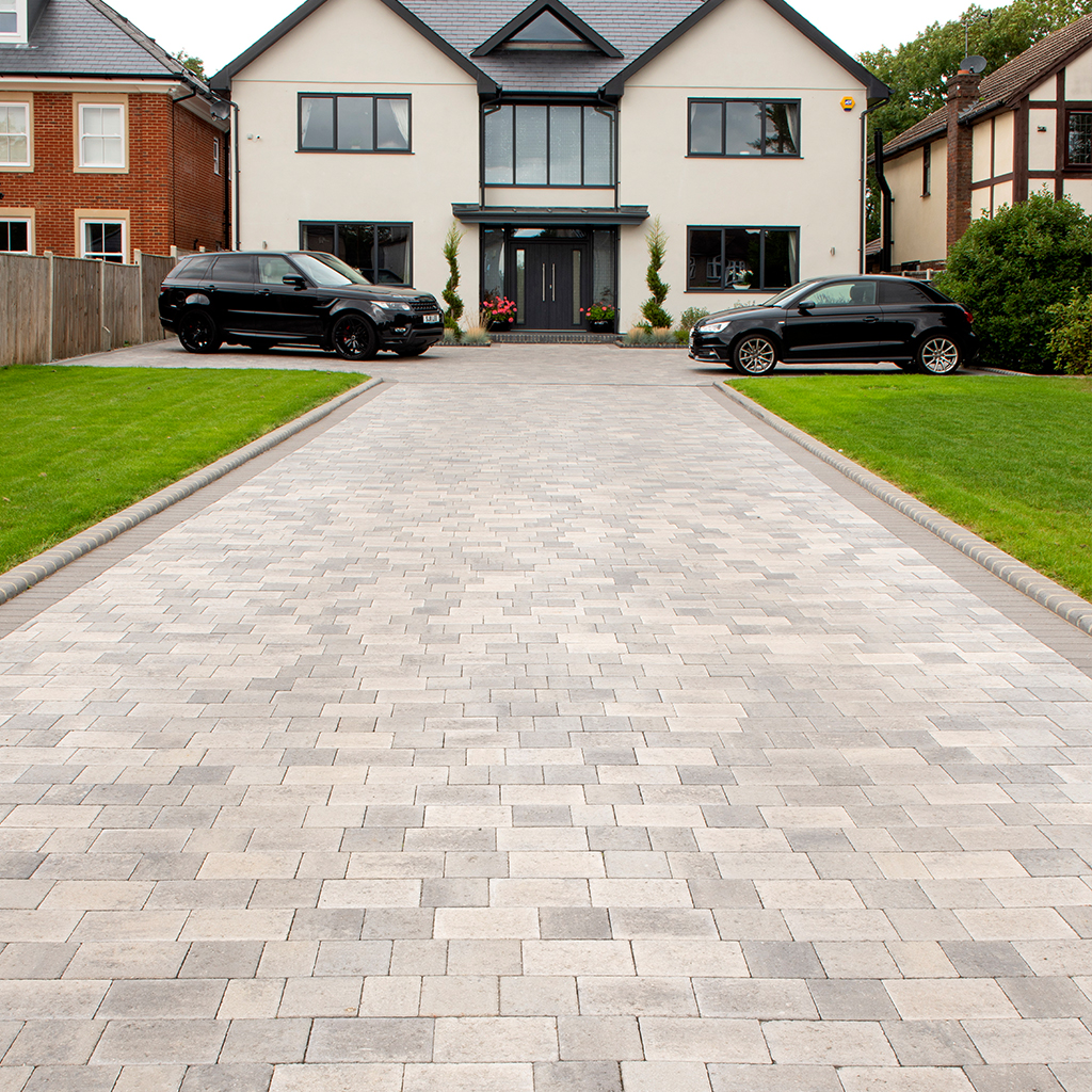 Brett Beta Trio Block Paving - Silver Haze - 60mm - 8.94m² Mixed Pack ...