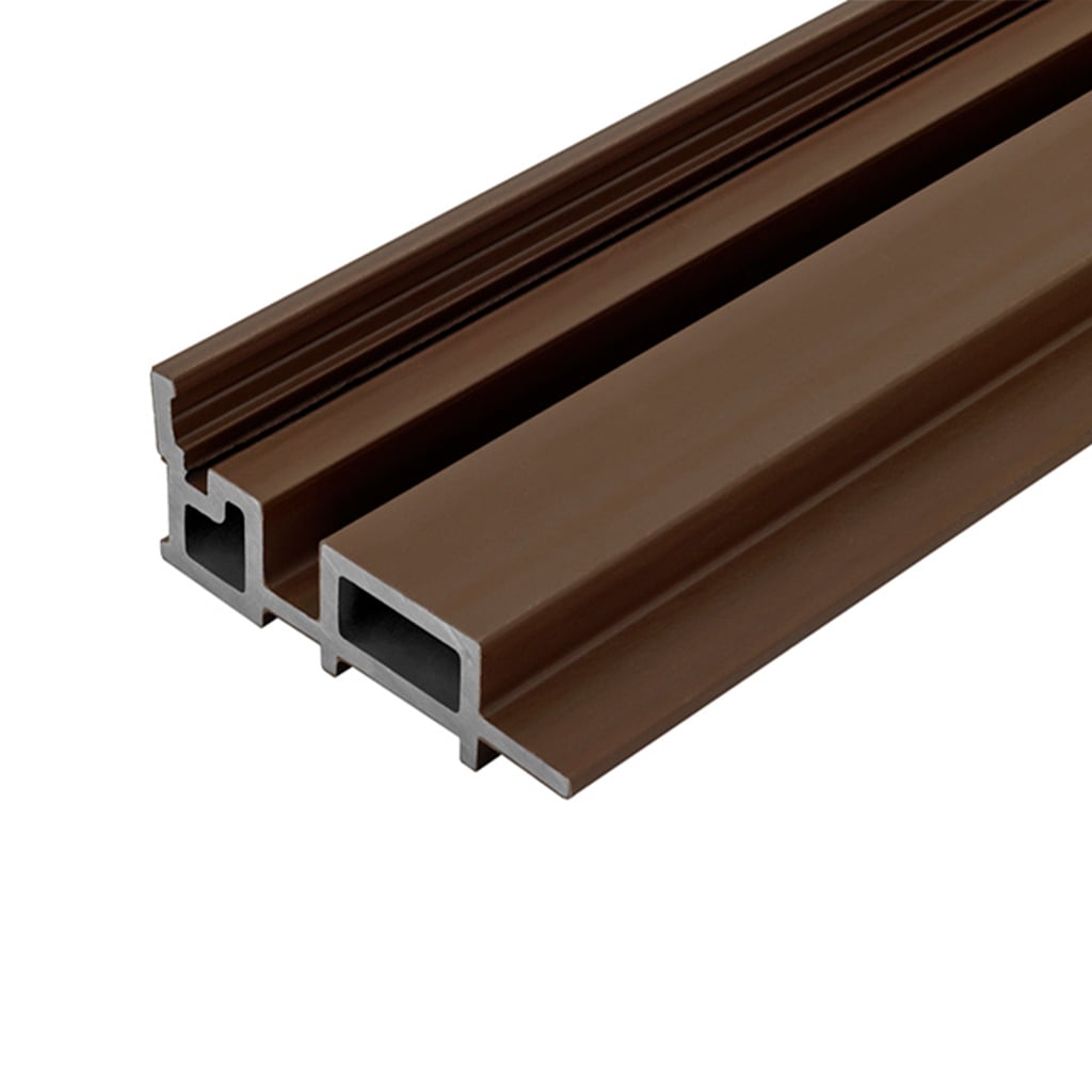 External Slatted Wall Cladding Internal Corner 2.5m - Coffee Product