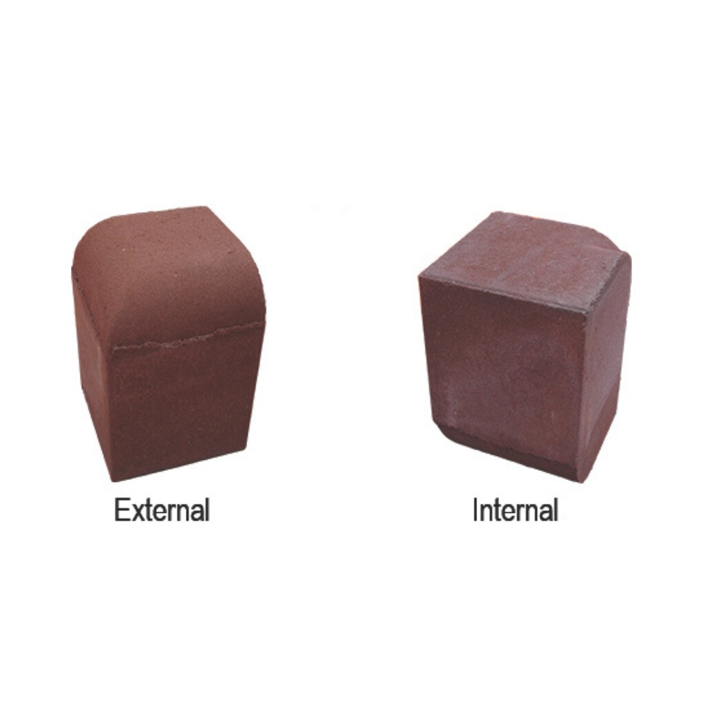 Brett High Bullnose Kerb Corner - Red - 150x100x200mm Product