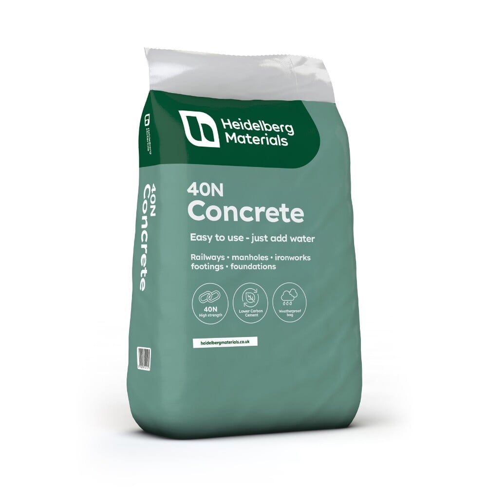 Heidelberg Materials 40N Concrete - 20kg Plastic Bag Product