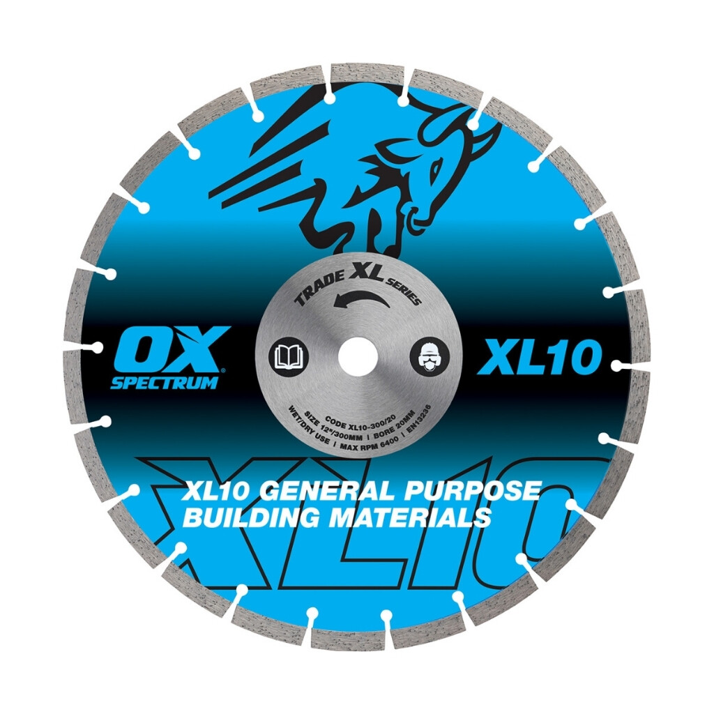 Ox Group Trade XL-10 Segmented General Purpose Diamond Blade - 300x20mm ...