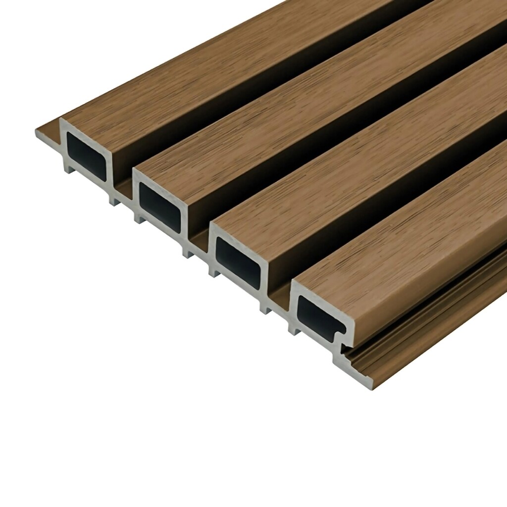 Cladco Composite Slatted Wall Cladding Panel - 2500 x 200 x 26mm - Teak ...