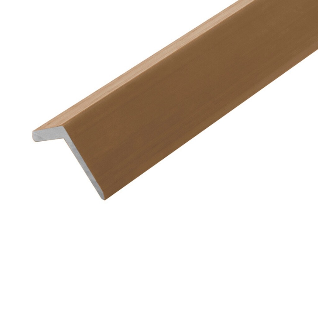 Cladco Composite Slatted Wall Cladding Capped Corner Trim - 2.5m - Teak ...
