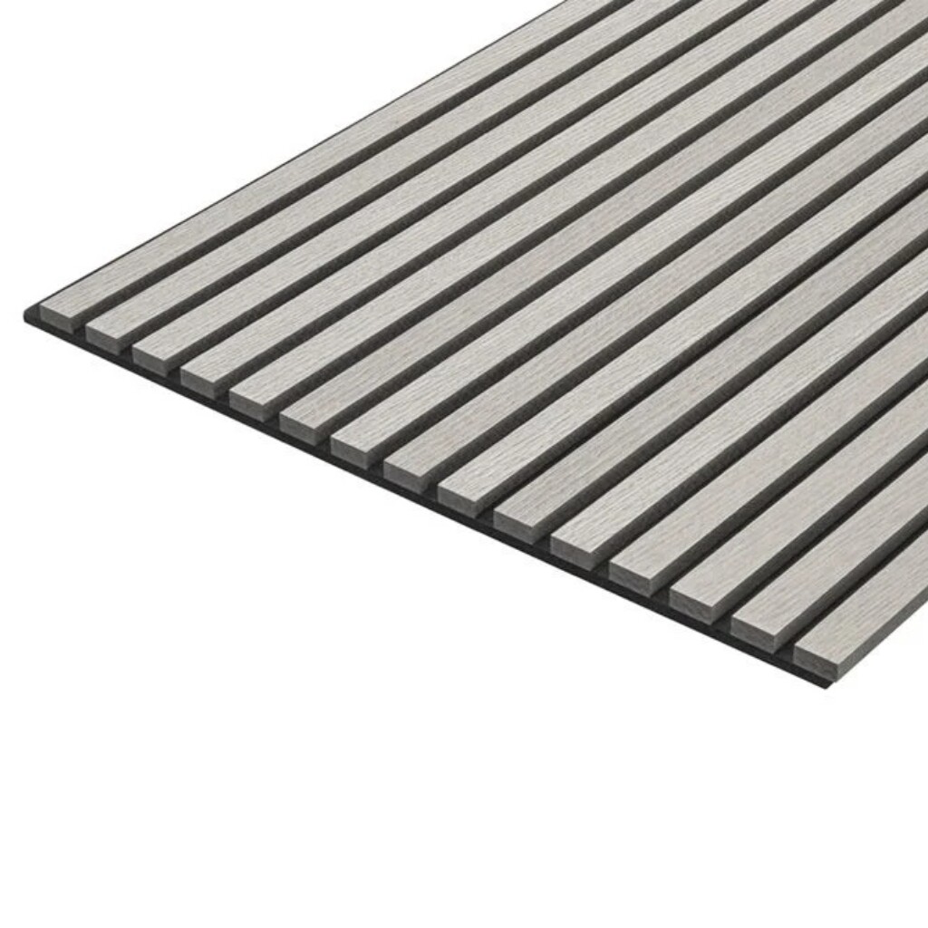 Internal Wall Cladding Slatted Panel - 2.4m - Pebble Grey Product