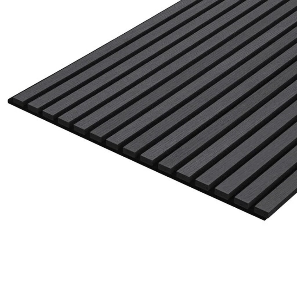 Cladco Acoustic Internal Slatted Wall Cladding 2400x600x21mm - Noir Product